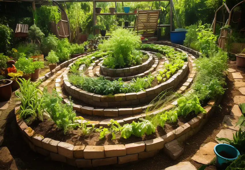Unwinding Nature’s Mystique: Creating Your Spiral Herb Garden with ...